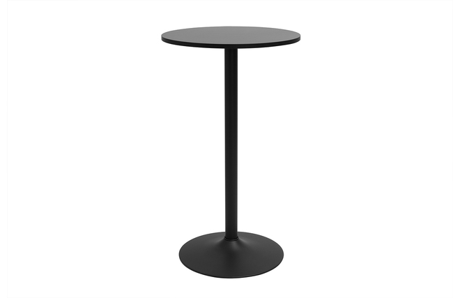 Table haute design ronde noire D60 cm CALISTA - Miliboo